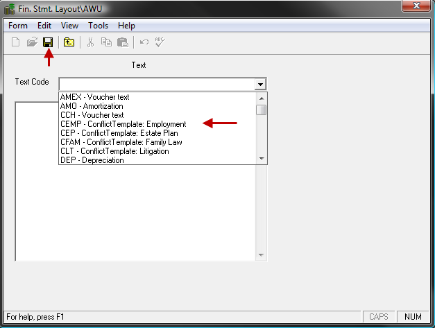 TEXT Property – Juris