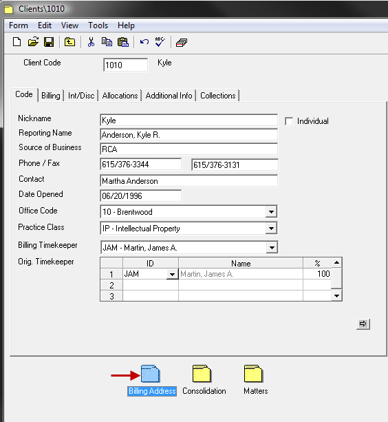 Billing Address – Juris
