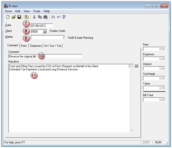 Unpost a Manual Bill – Juris