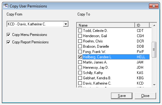 Copy User Permissions – Juris