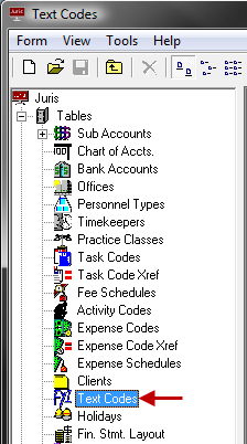 Text Codes – Juris